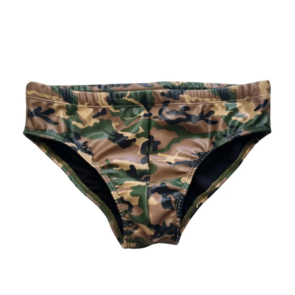 Camouflage Low-Rise Brazilian Sunga Swim Brief | Men's Camo Swimwear
